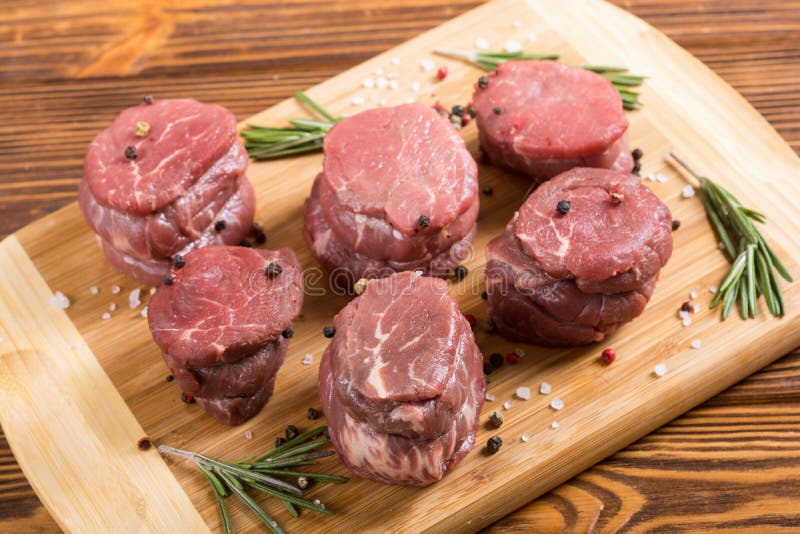 Raw filet mignon stock photo. Image of barbecue, grass - 145472234