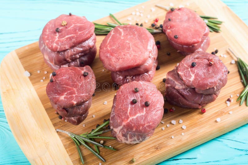 Raw filet mignon stock photo. Image of beef, meal, organic - 145478422