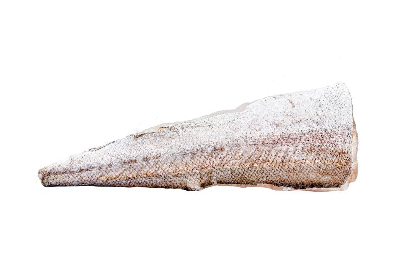 Raw Fillet of Hake Fish. Isolated on White Background. Top View. Stock ...