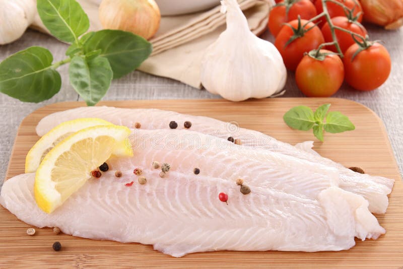 Raw fish stock photo. Image of tomato, recipe, fillet - 24184216