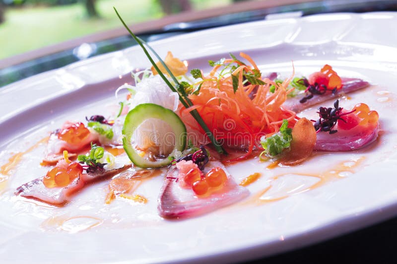 Raw fish appetiser stock image. Image of delicious, fine - 26039877