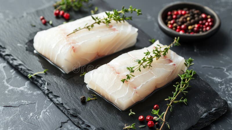 The Raw Fish Fillets. AI Generated Stock Photo - Image of closeup ...