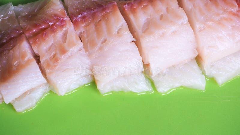 Raw Fish Fillets Ready for Frying. Stock Photo - Image of kitchen ...
