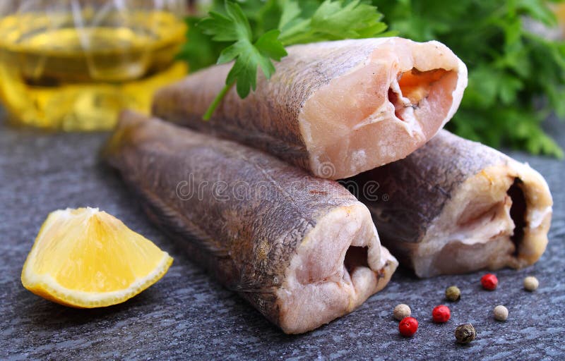 Raw fish hake stock image. Image of background, market - 70256015