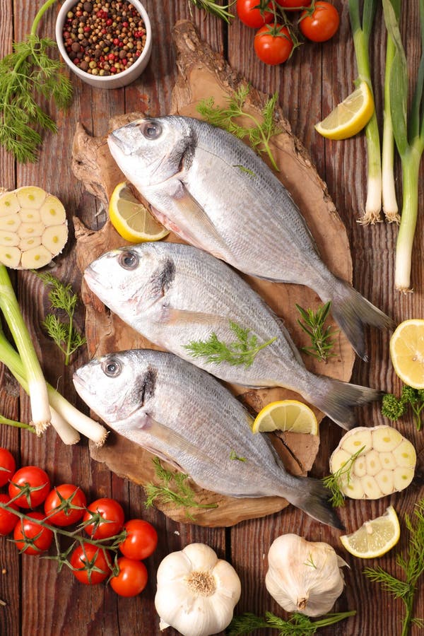 Raw fish stock photo. Image of composition, table, fresh - 83919300