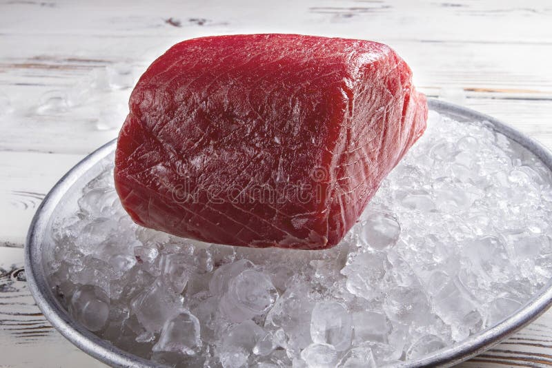 Raw fish meat on ice. stock photo. Image of organic, national - 74232924