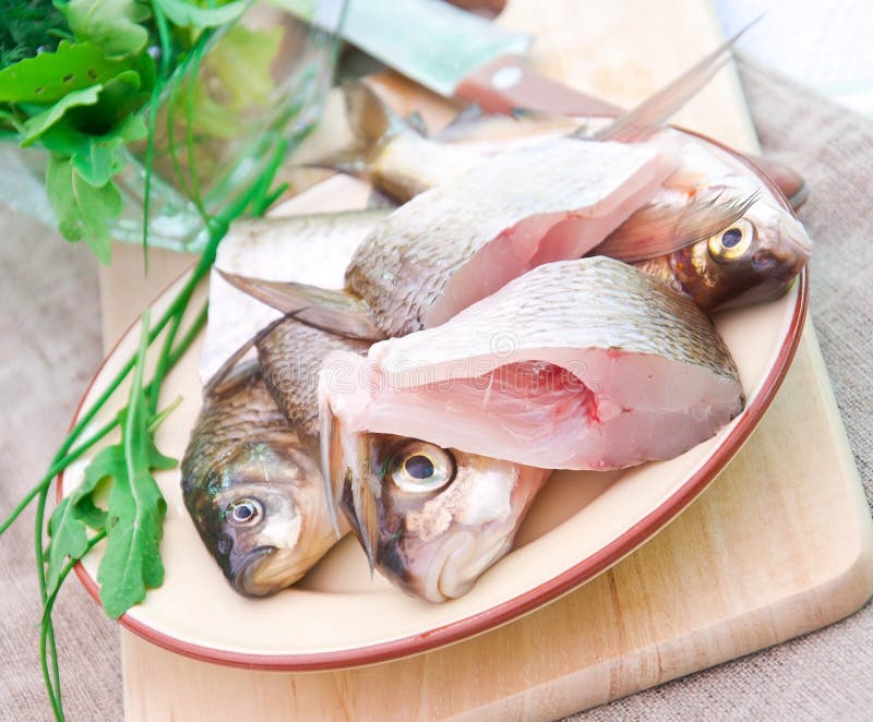 Raw fish stock image. Image of lake, harvest, nature - 31619553
