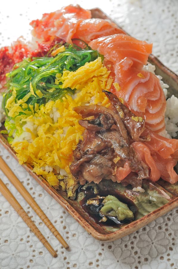 Raw fish rice stock image. Image of assort, fish, assorted - 58469447