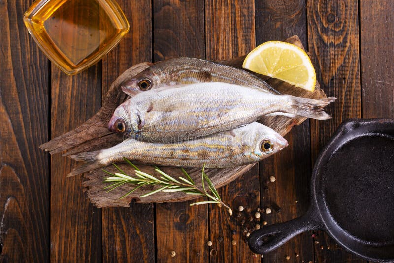 Raw Fish with Salt and Spice Stock Photo - Image of uncooked, spice ...