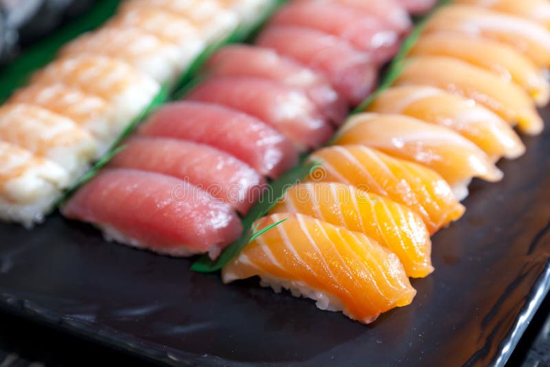 Raw fish sashimi stock photo. Image of slice, assortment - 70645646