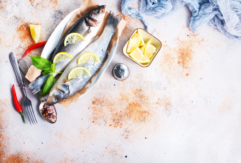 Raw fish stock photo. Image of garlic, dinner, healthy - 112303762