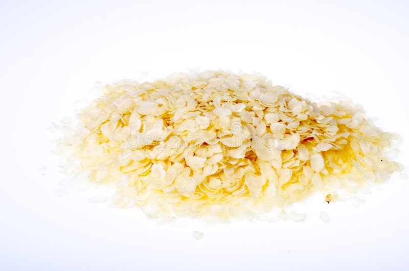 Raw Flattened Rice Flakes Isolated on White Stock Image - Image of ...