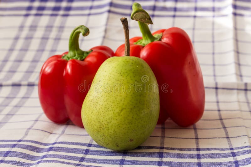 Raw Food Bell Pepper. Red Bell Pepper Isolated on White Background ...