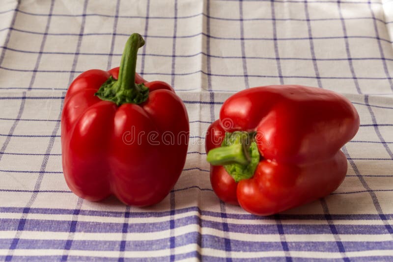 Raw Food Bell Pepper. Red Bell Pepper Isolated on White Background ...