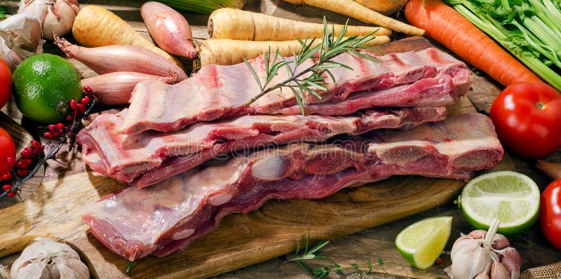 Raw fresh beef ribs stock photo. Image of ribs, dinner - 80177598