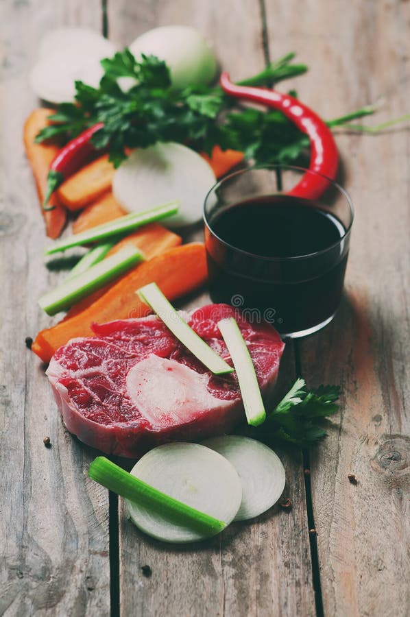 Raw Fresh Beef Shin for Making Ossobuco Stock Image - Image of dark ...