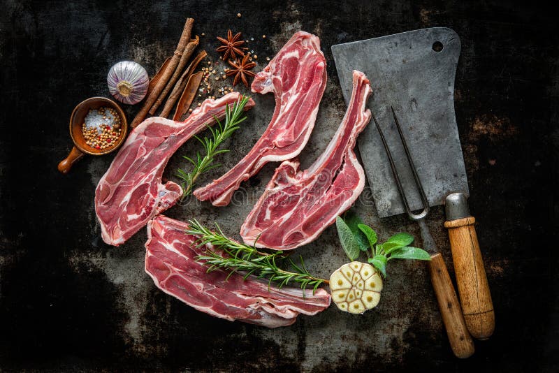 Fresh Lamb Chops Being Served Stock Image - Image of gourmet, bone: 2172063