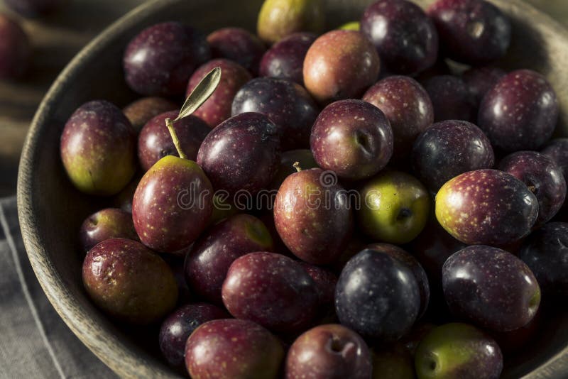 Raw Fresh Organic Greek Olives Stock Image - Image of green, black ...
