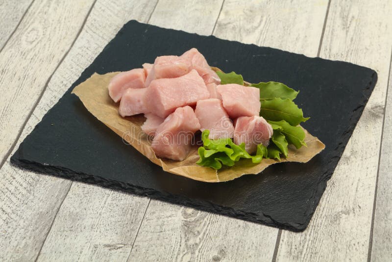 Raw fresh pork meat cube stock photo. Image of pork - 177002540