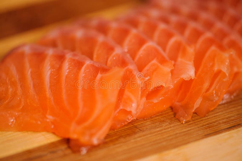 Raw and fresh salmon meat stock image. Image of closeup - 157081873
