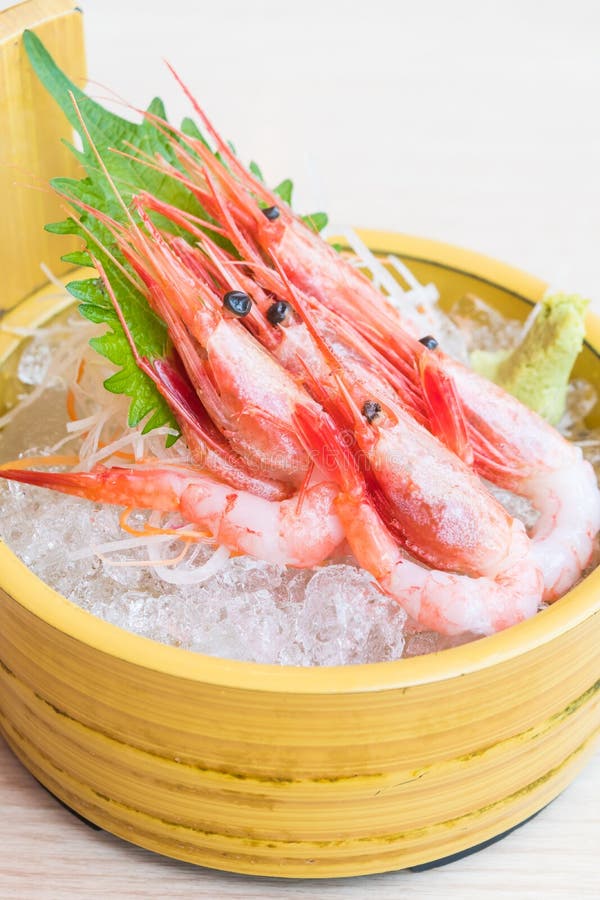 Raw and Fresh Shrimp Sashimi Stock Photo - Image of food, lunch: 92028202