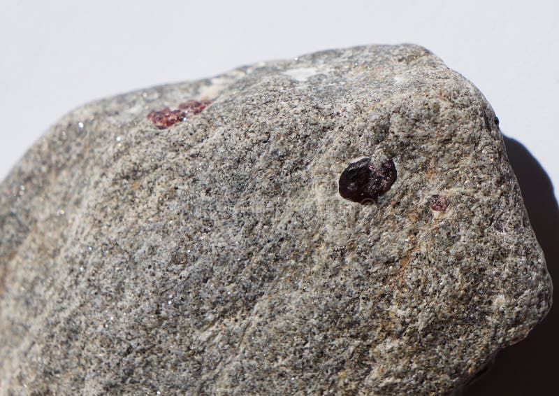 Raw Garnet, Semi-precious Stone on Rock Stock Photo - Image of mineral ...