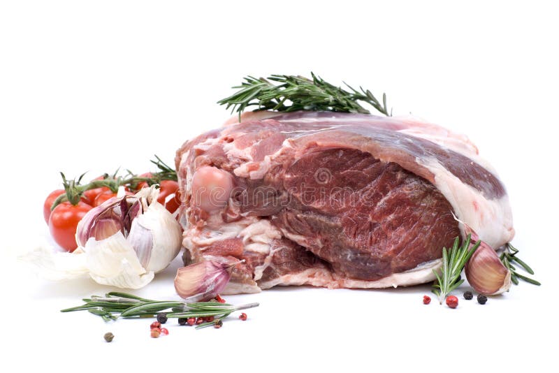 Raw gigot of lamb stock image. Image of gigot, nutrition - 28635567