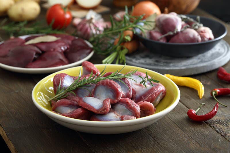 Raw gizzards stock photo. Image of cuisine, duck, chicken - 97331908