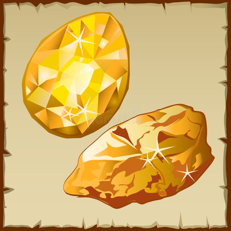 Raw gold ore stock illustration. Illustration of rare - 3308601