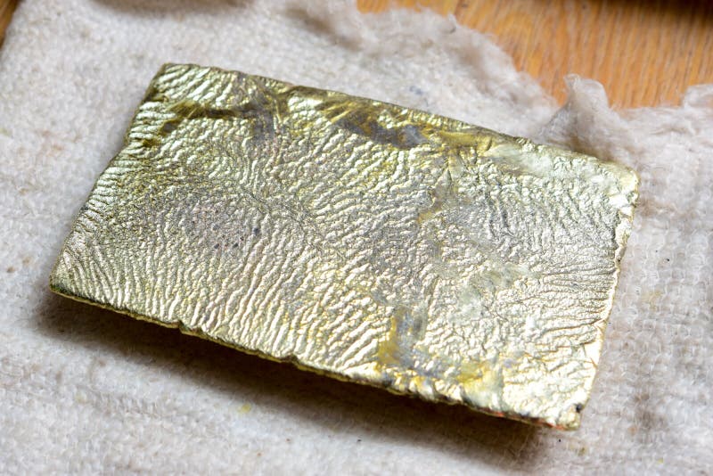 Raw golden ingot stock image. Image of industry, ingot - 84207771