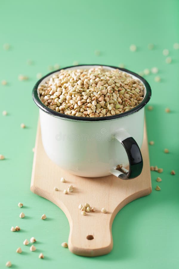 Raw Green Buckwheat Healthy Ingredient Stock Image - Image of ...