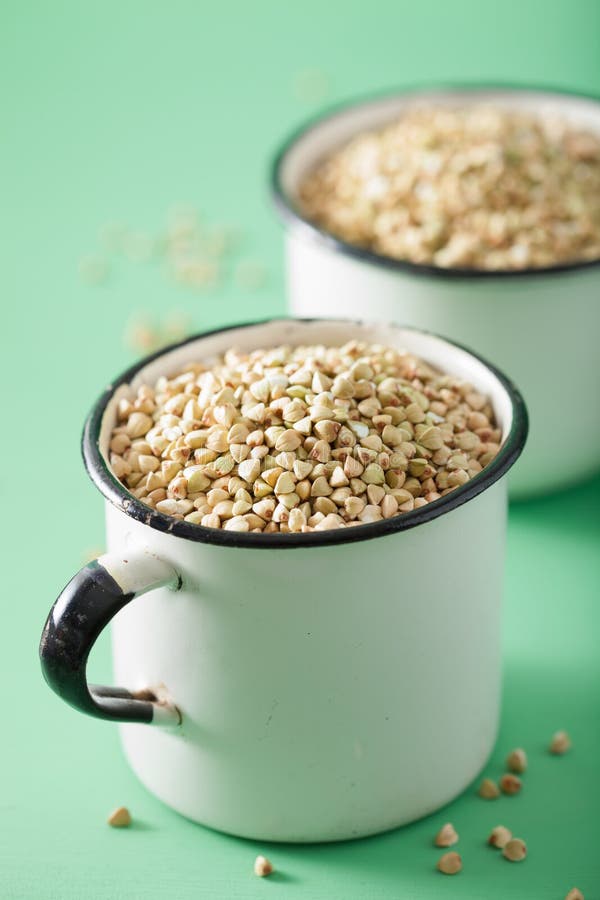 Raw Green Buckwheat Healthy Ingredient Stock Image - Image of crop ...