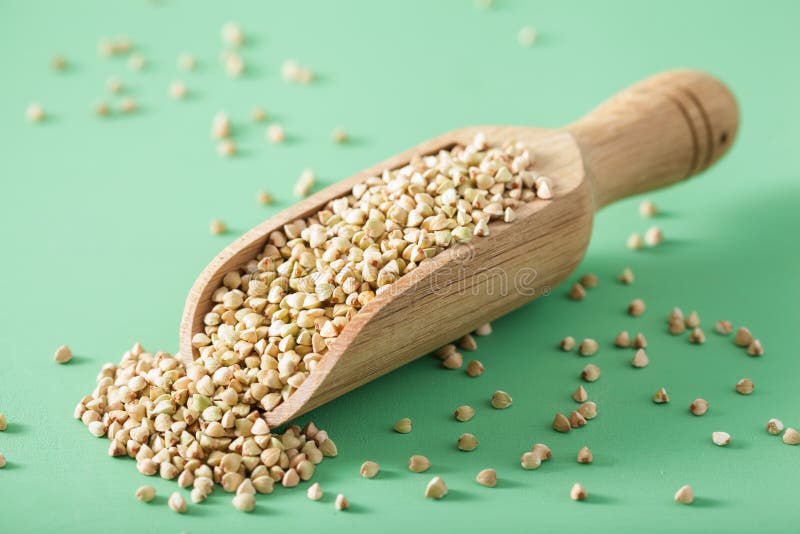 Raw Green Buckwheat Healthy Ingredient Stock Image - Image of healthy ...