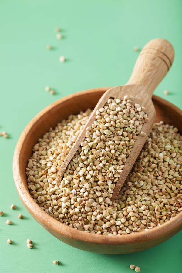 Raw Green Buckwheat Healthy Ingredient Stock Image - Image of plant ...