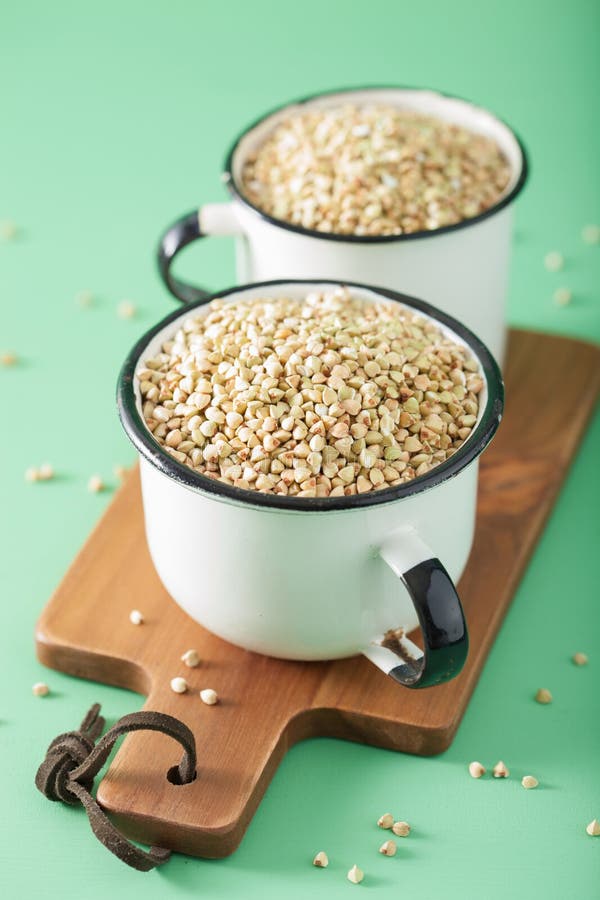 Raw Green Buckwheat Healthy Ingredient Stock Photo - Image of organic ...