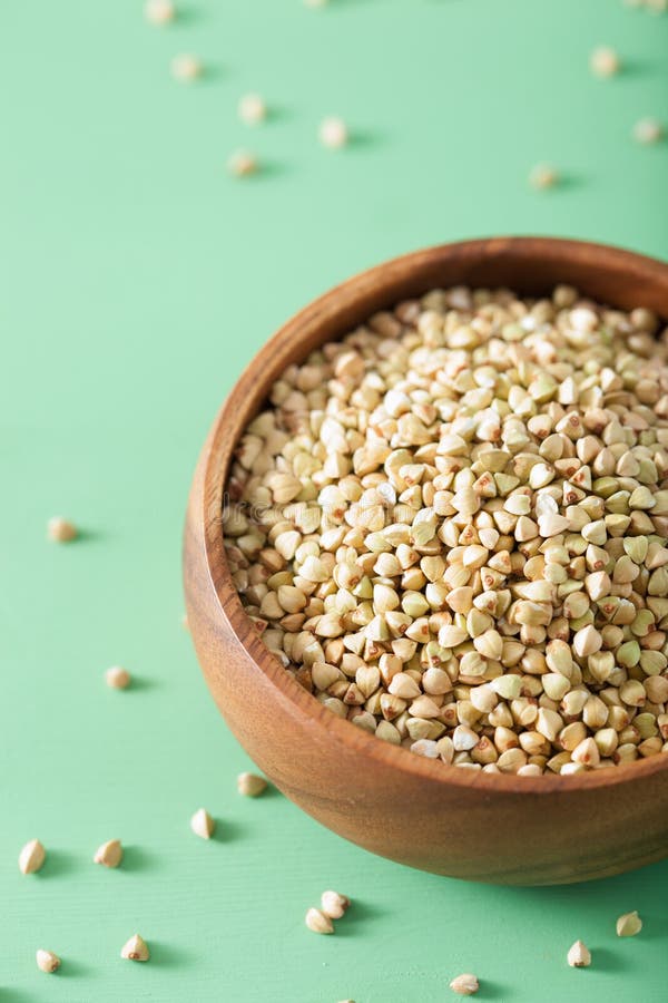 Raw Green Buckwheat Healthy Ingredient Stock Photo - Image of closeup ...