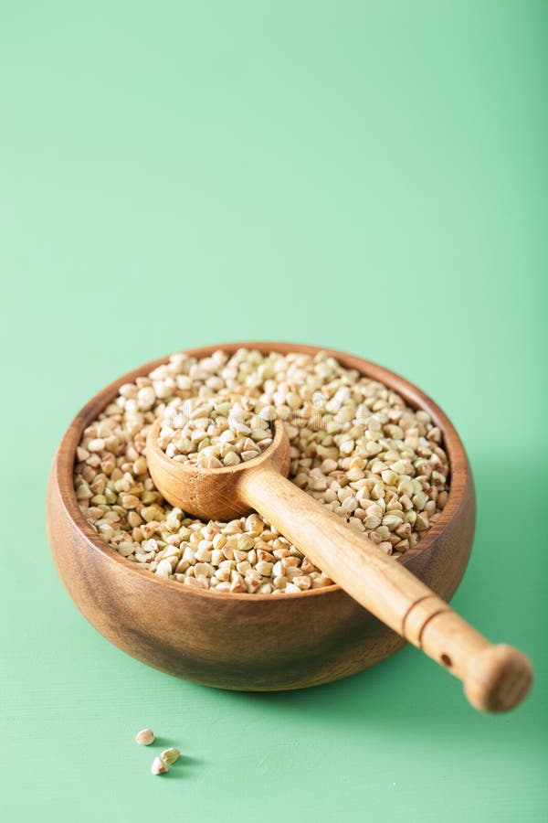 Raw Green Buckwheat Healthy Ingredient Stock Photo - Image of closeup ...