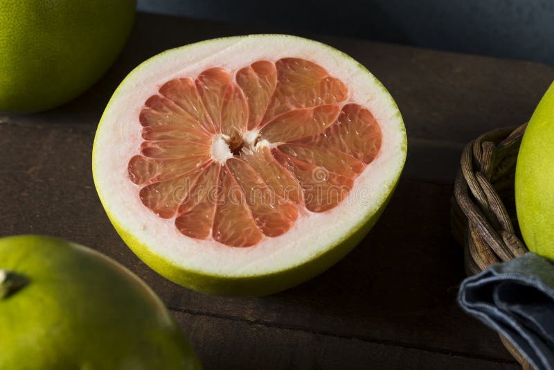 Raw Green Organic Citrus Pummelo Fruit Stock Image - Image of healthy ...