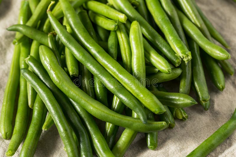 Raw Green Organic String Beans Stock Photo - Image of organic, natural ...