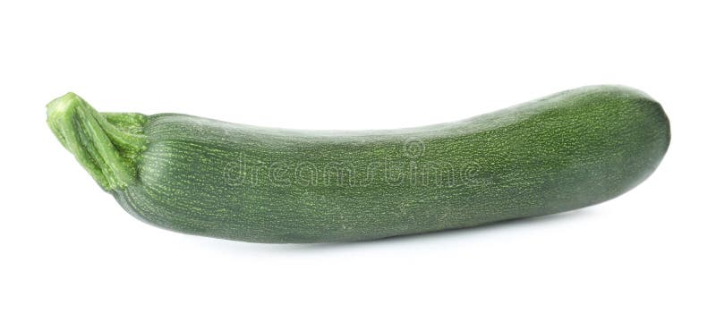 Raw Green Ripe Zucchini Isolated Stock Photo - Image of natural ...