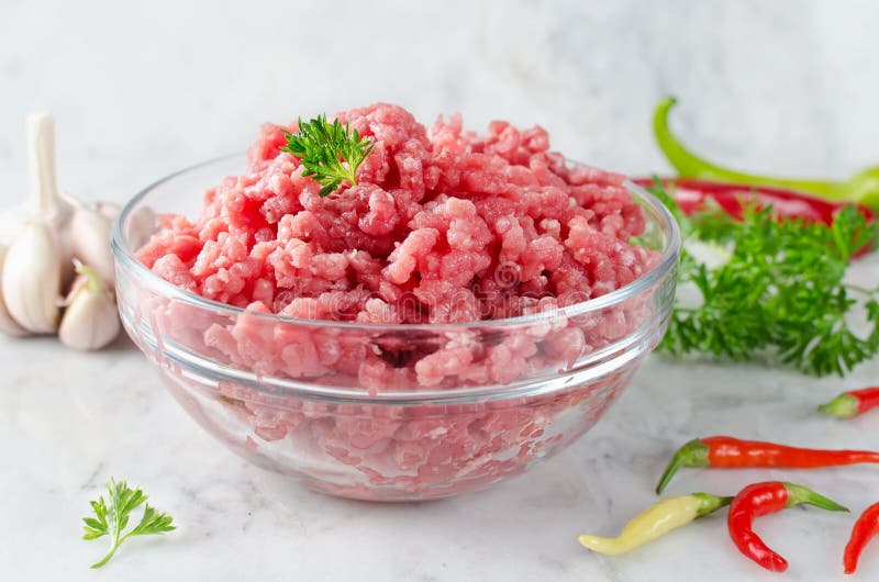 Raw ground beef stock image. Image of meat, food, barbecue - 11052619