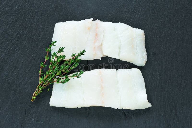 Raw Haddock Fillets - Top View Stock Image - Image of gourmet ...