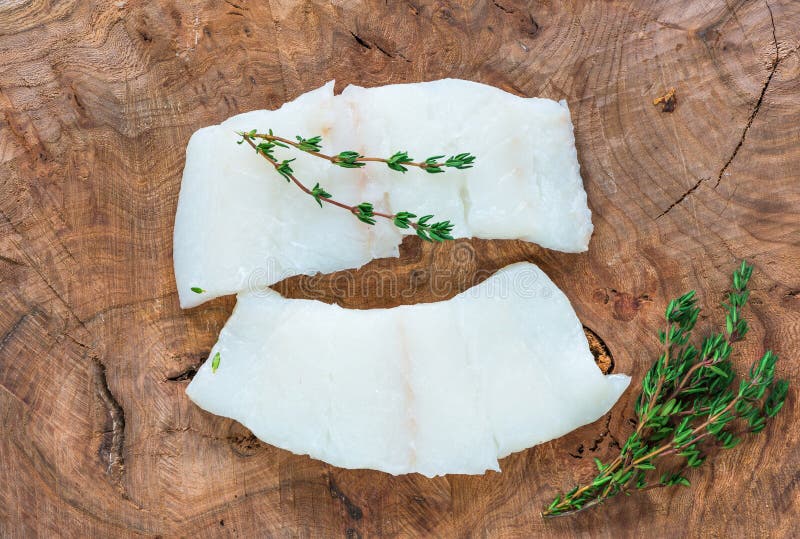 Raw Haddock Fillets - Top View Stock Image - Image of gourmet, delicacy ...