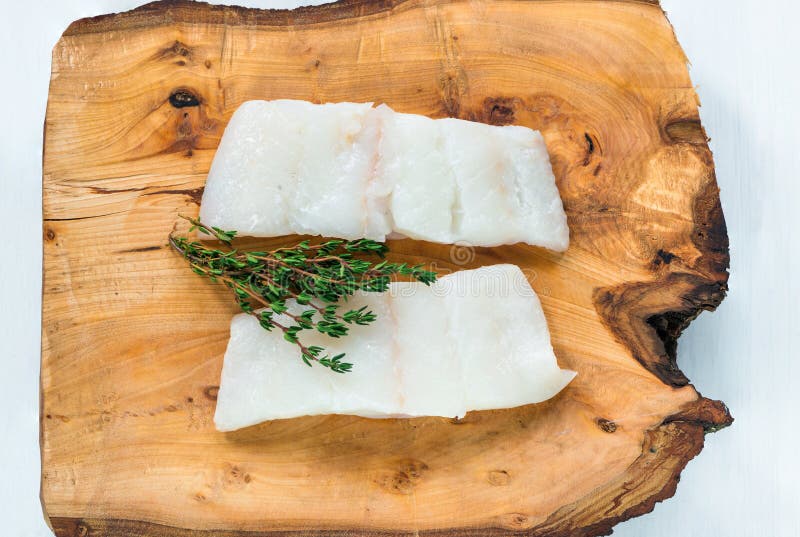 Raw Haddock Fillets - Top View Stock Image - Image of gourmet, delicacy ...