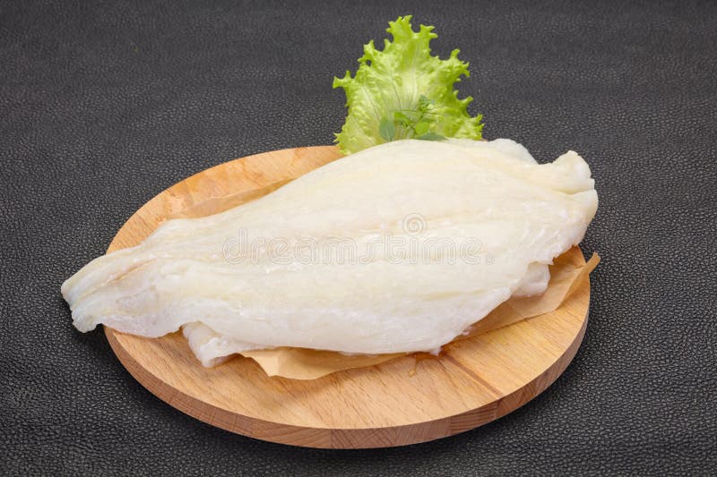Raw halibut fillet stock image. Image of fillet, gourmet - 146591123