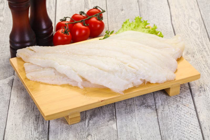 Raw halibut fillet stock image. Image of gourmet, whitefish - 154980929