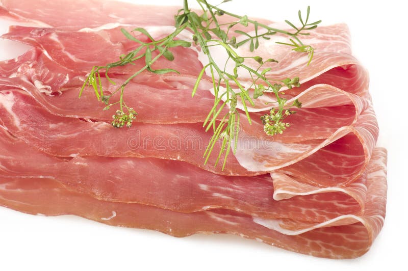 Raw ham leg sliced stock photo. Image of food, countryside - 52849800