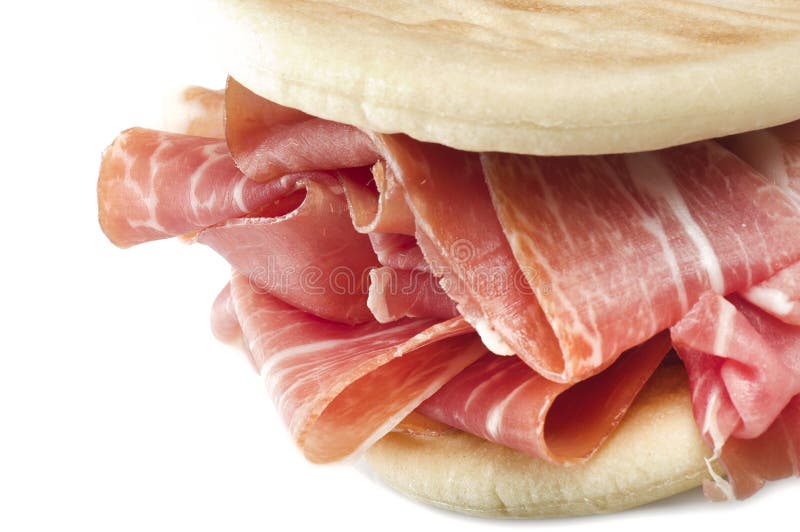 Raw ham leg sliced stock image. Image of countryside - 52850497