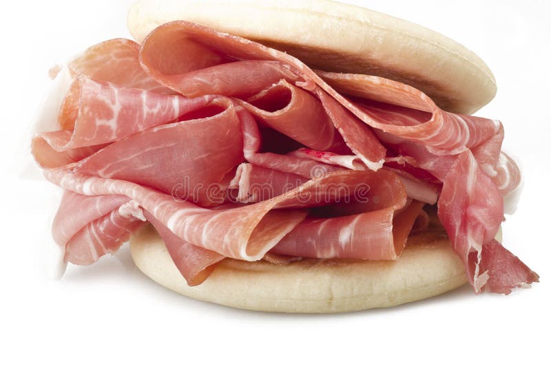 Raw ham leg sliced stock image. Image of diet, green - 52850541