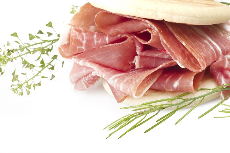 Raw ham leg sliced stock image. Image of sliced, slice - 75144665